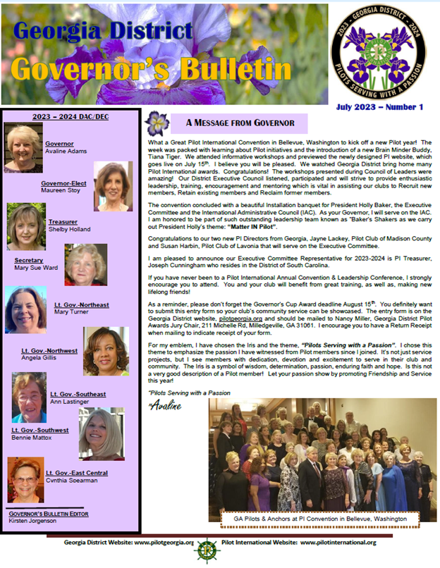 About Us – Georgia District Pilot – Pilot Club International